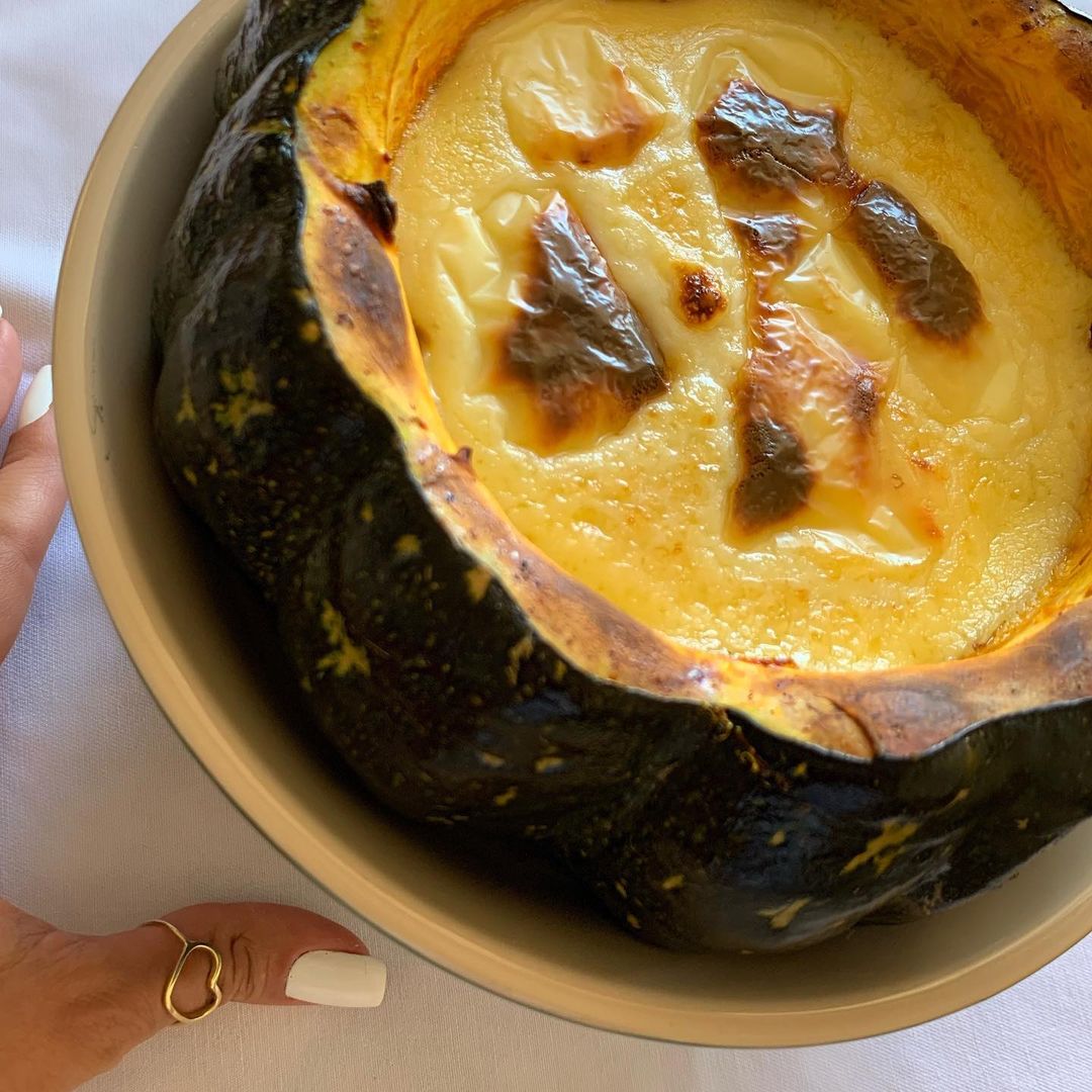 Abóbora recheada com carne seca e Catupiry - Receiteria