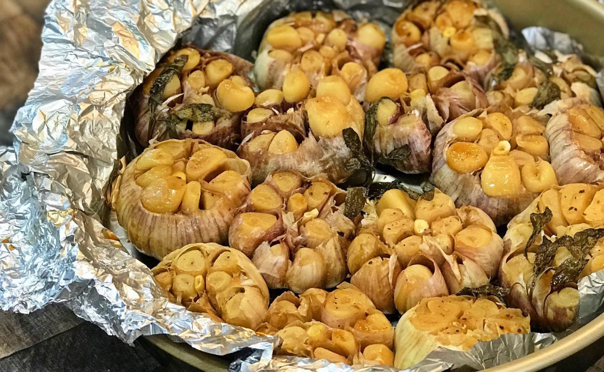 Alhos assados - Receiteria