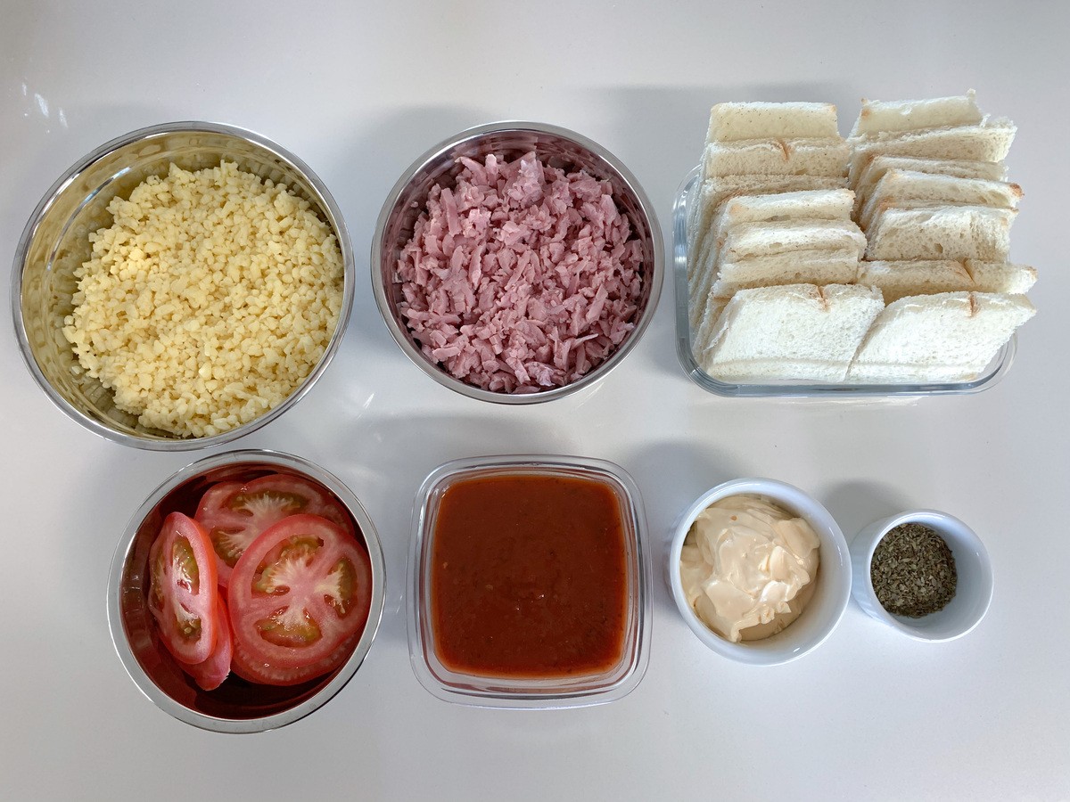 Bauru de forno com pão de forma