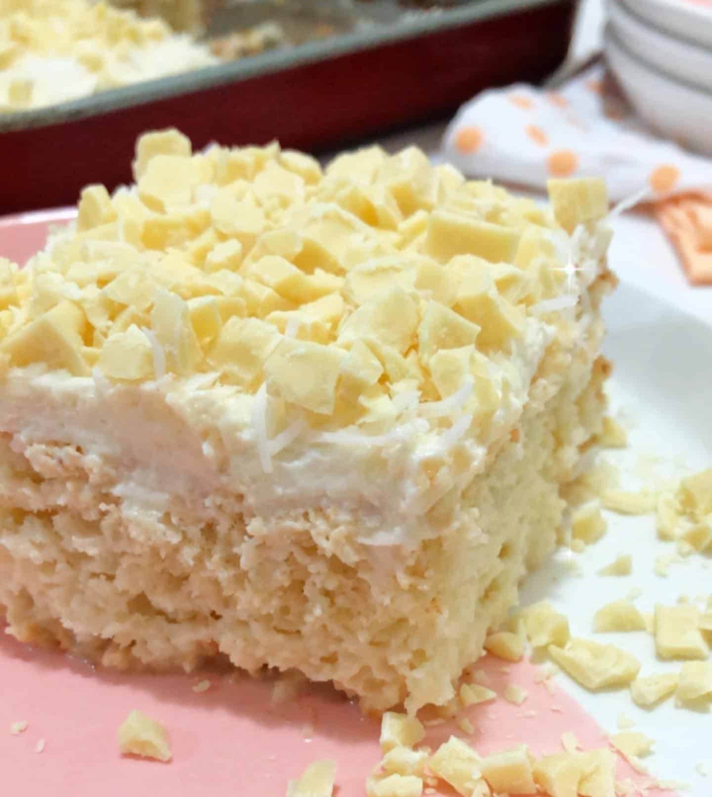 Bolo de coco com chocolate branco - Receiteria