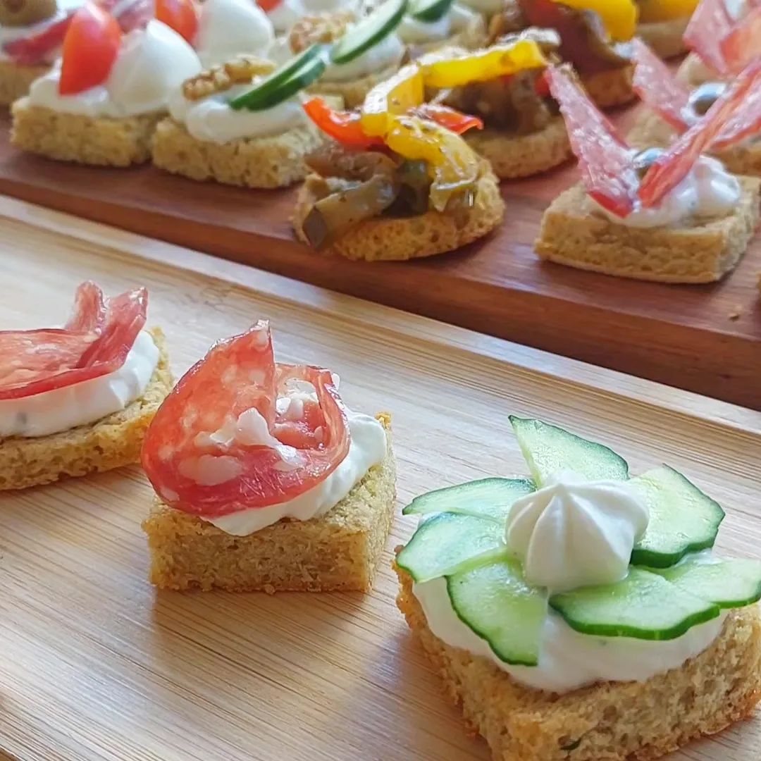 Canapés sem glúten - Receiteria