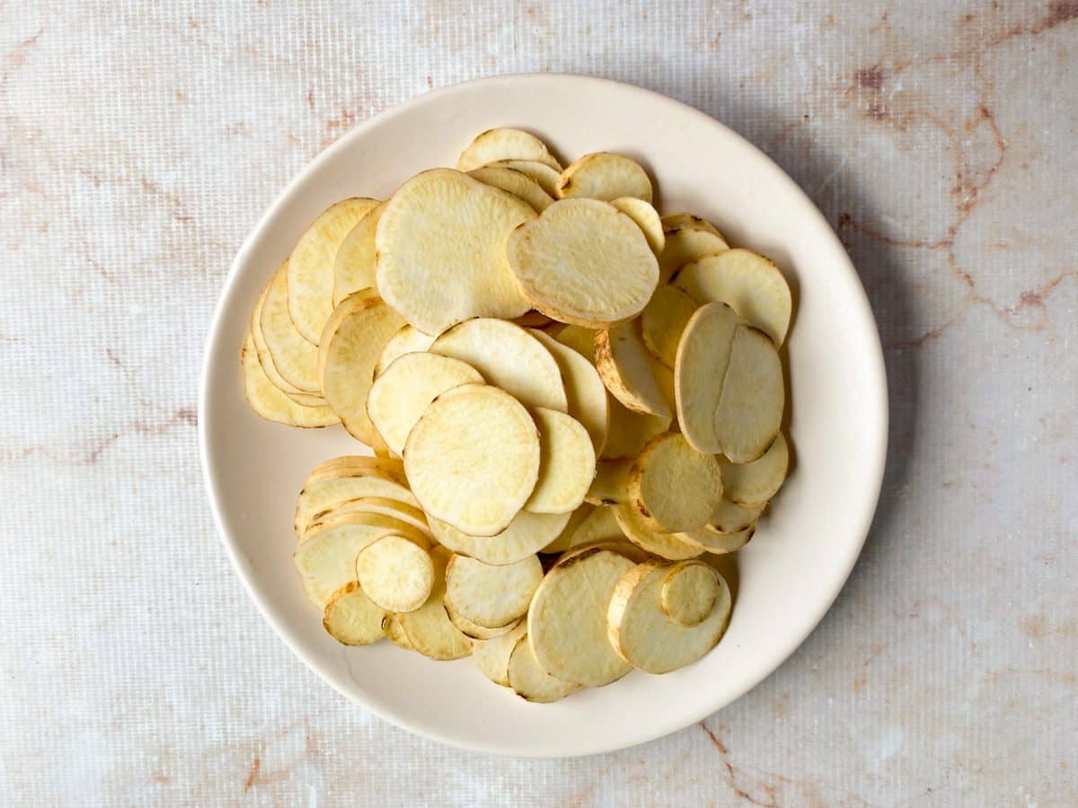 Chips de batata-doce na air fryer - Receiteria