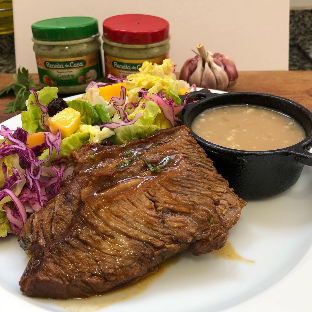 Contrafilé assado na panela - Receiteria