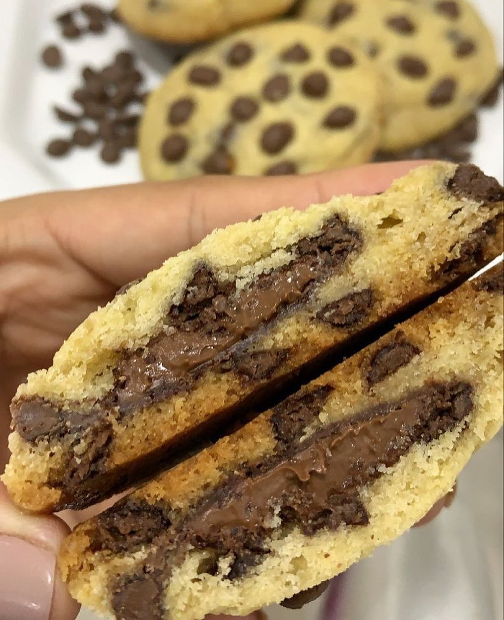Cookie recheado de Nutella - Receiteria