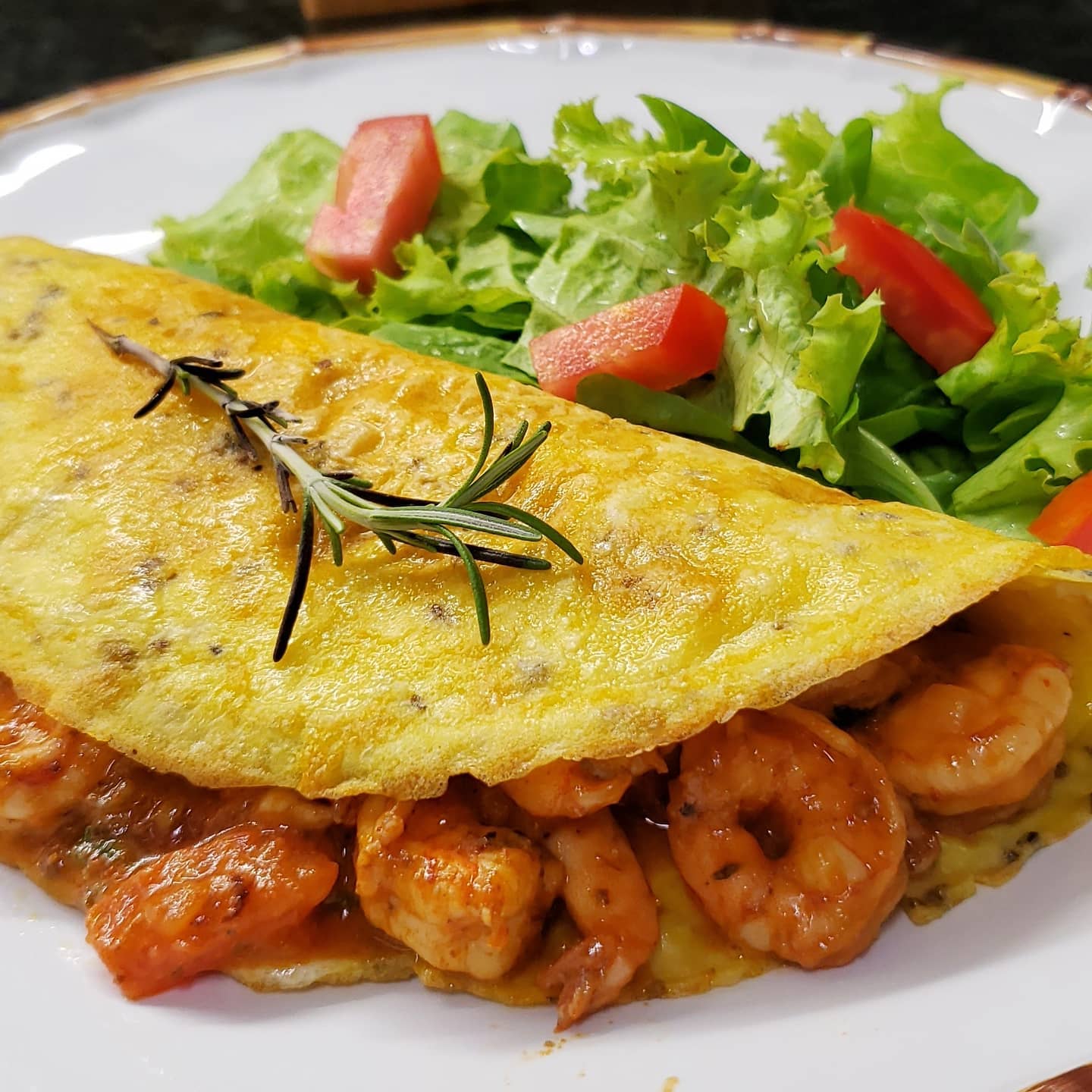 Crepioca recheada com camarão - Receiteria