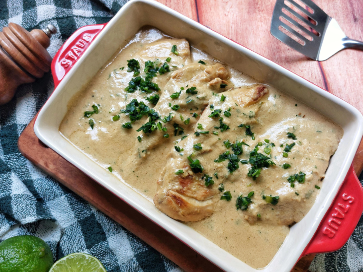 Frango com creme de leite simples e muito gostoso - Receiteria