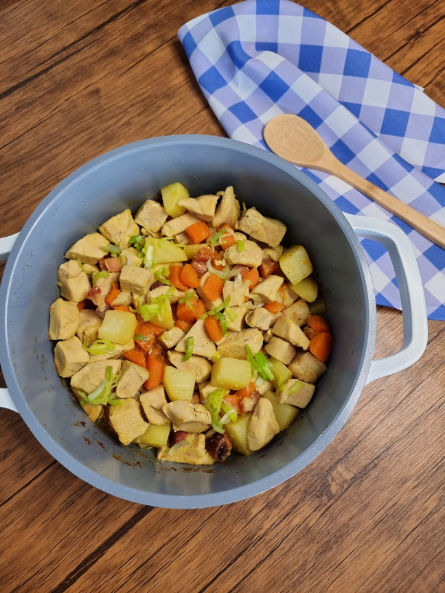 Frango com legumes rápido