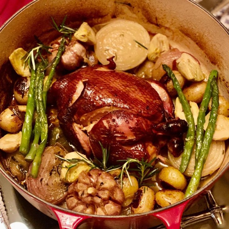 Frango defumado na panela