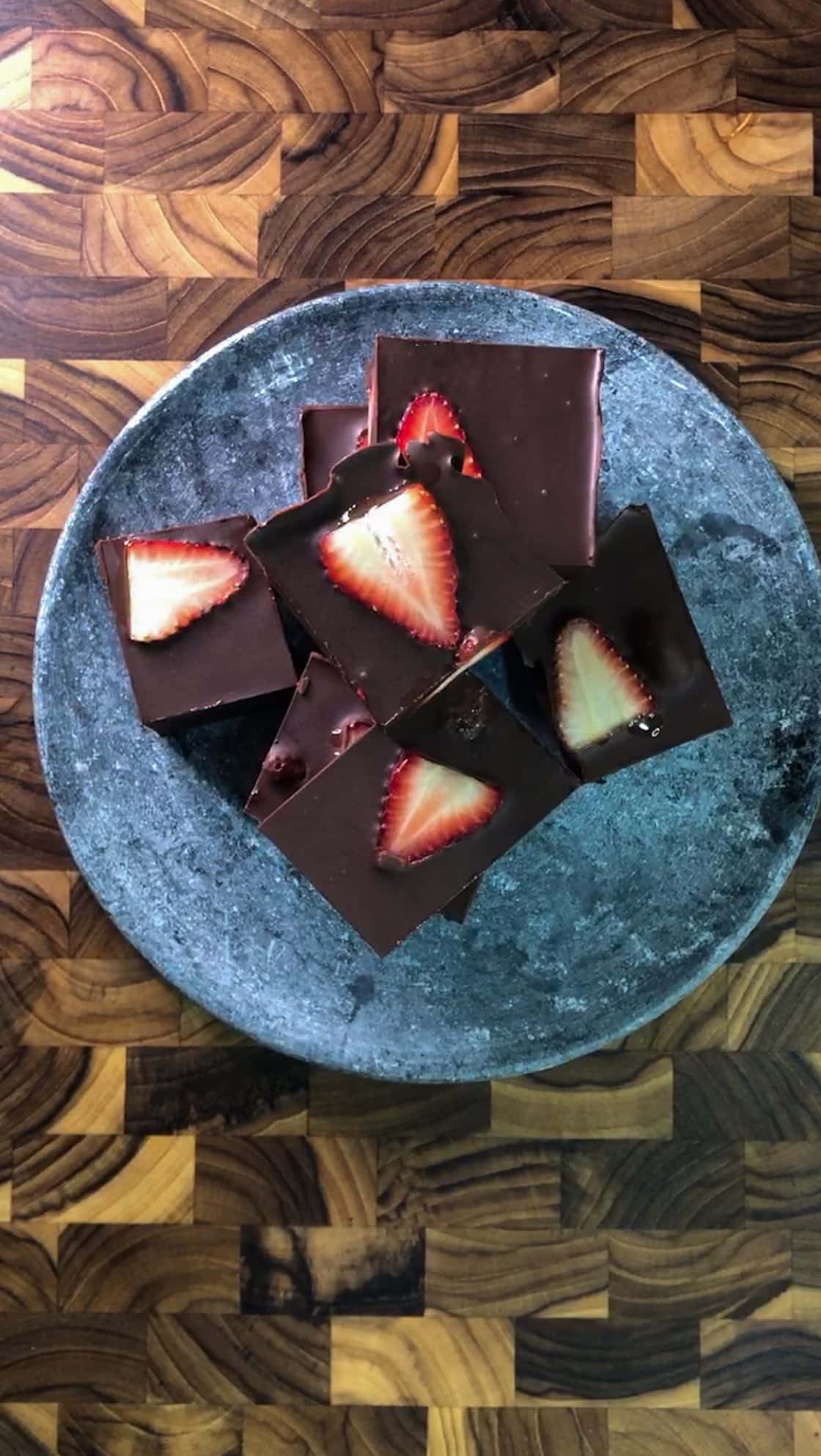Fudge de nutella com morango - Receiteria