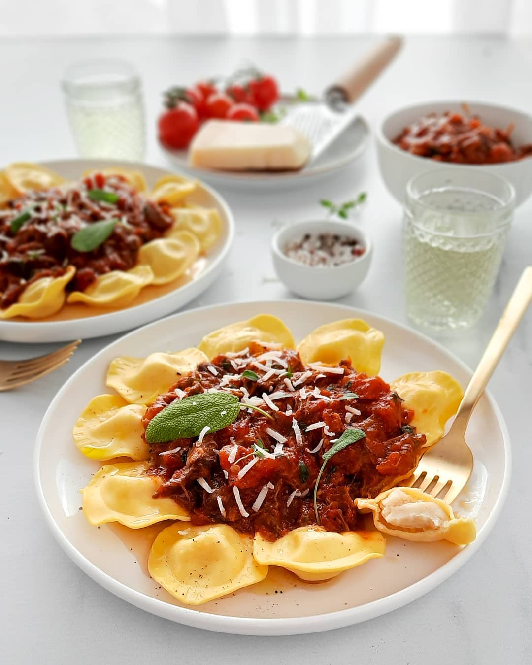 Gran ravioli com ragu de costela - Receiteria