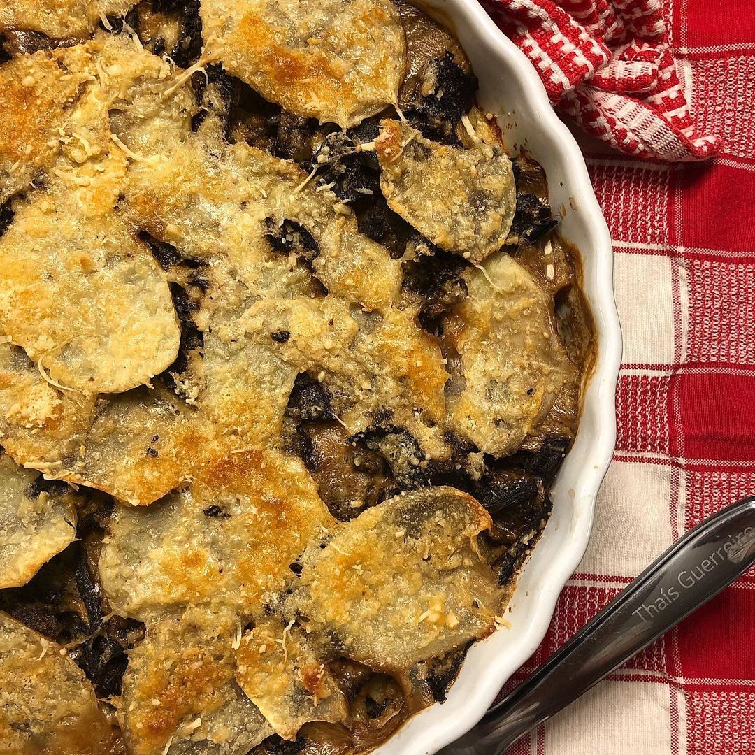 Gratin de batatas e funghi - Receiteria