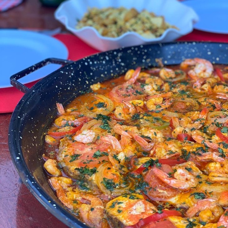 Moqueca de cação com camarão - Receiteria