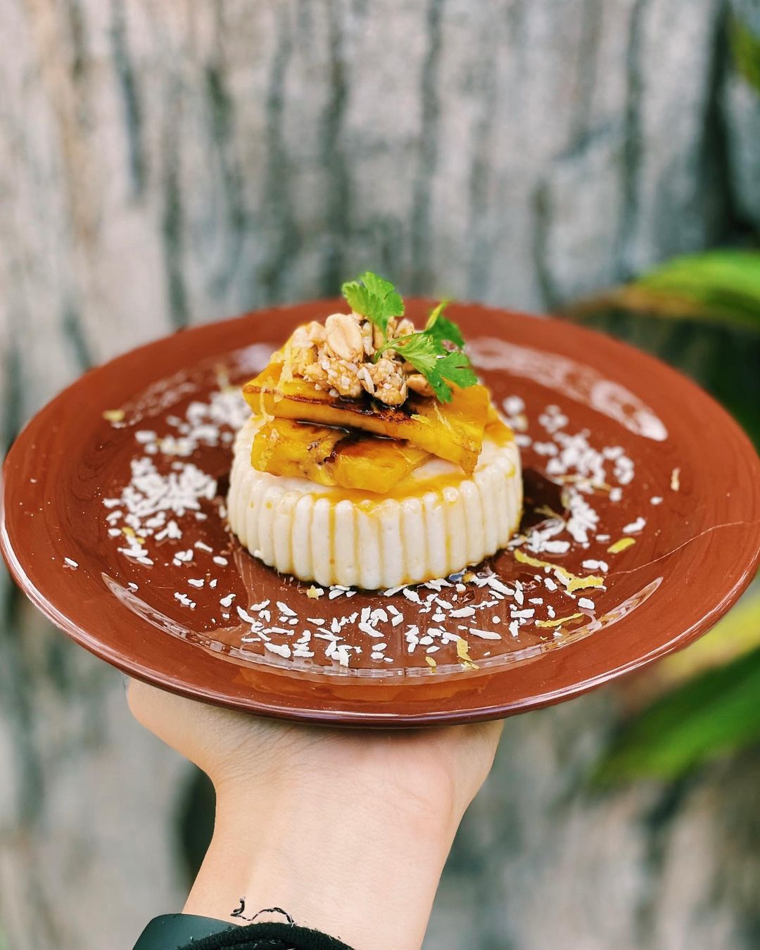 Panna cotta de coco com banana-da-terra - Receiteria