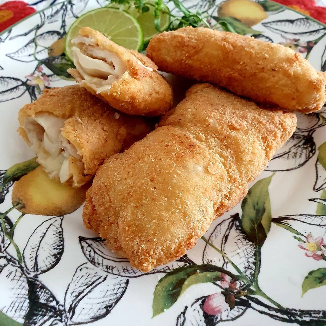 Peixe empanado recheado - Receiteria