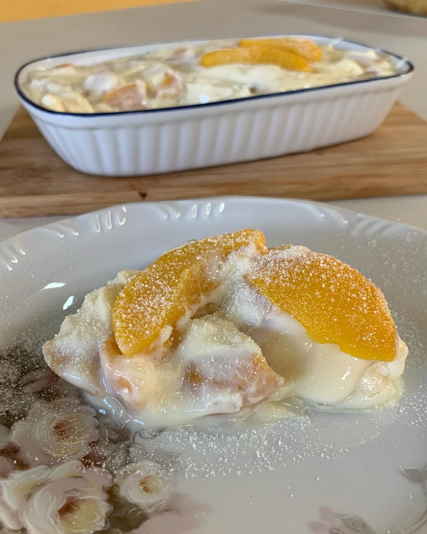 Pêssego com creme de limão - Receiteria
