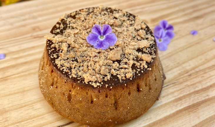 Petit gateau de doce de leite sem lactose - Receiteria