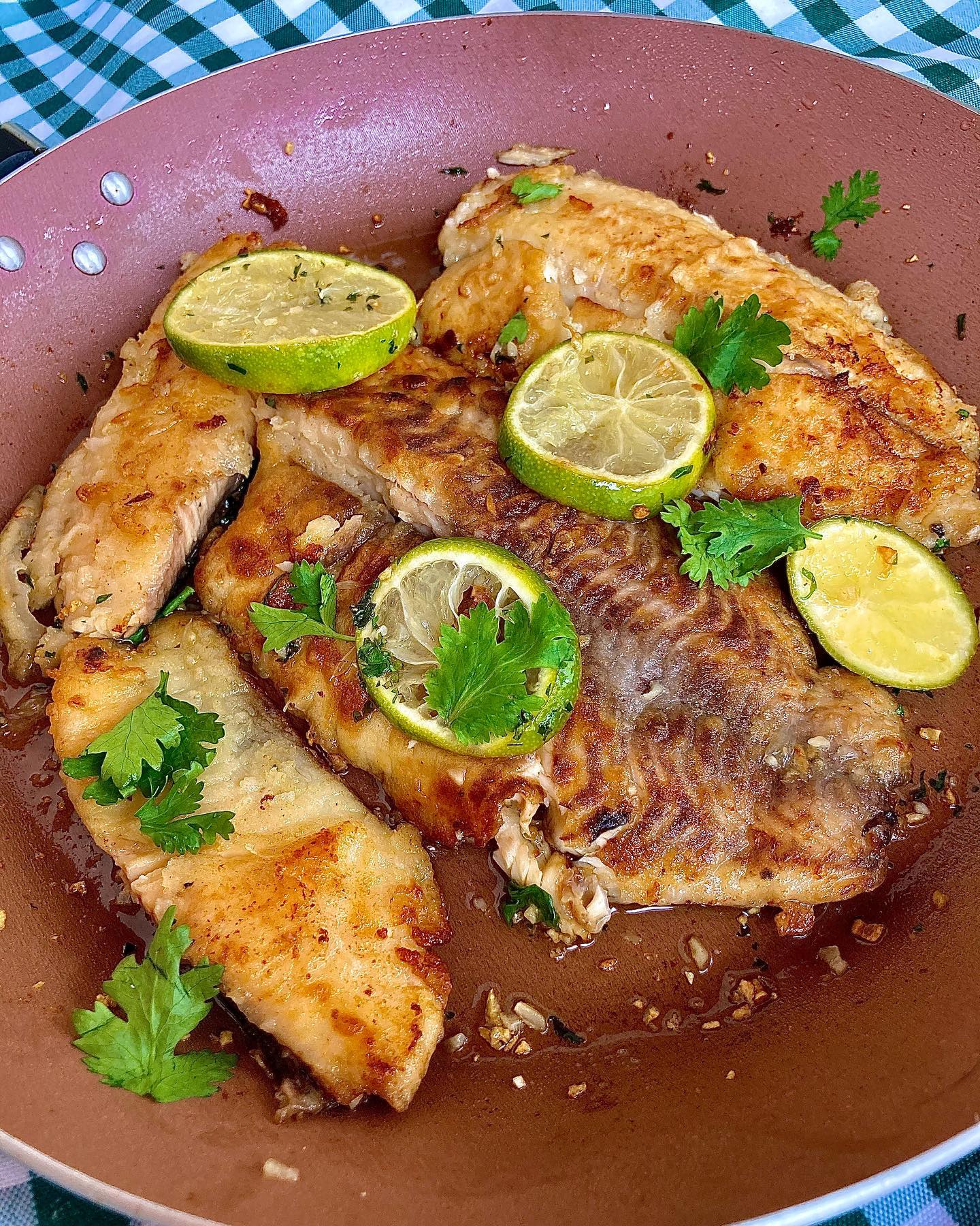 Pintado ao molho de manteiga e limão - Receiteria