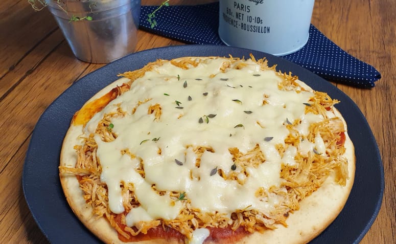Pizza de frango de liquidificador