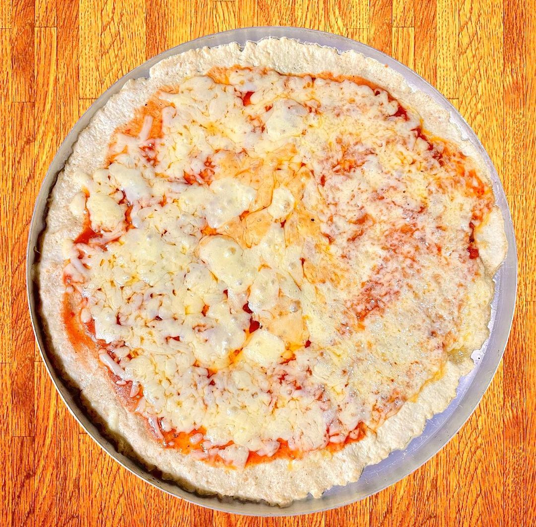 Pizza de massa de frango - Receiteria