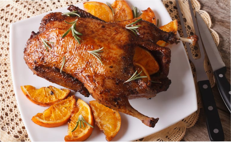 7 receitas de pato com laranja para servir um assado delicioso