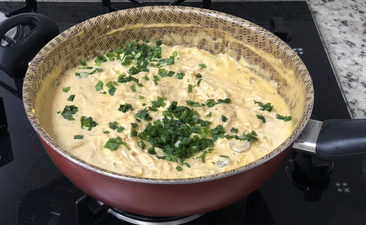 Recheio de frango cremoso