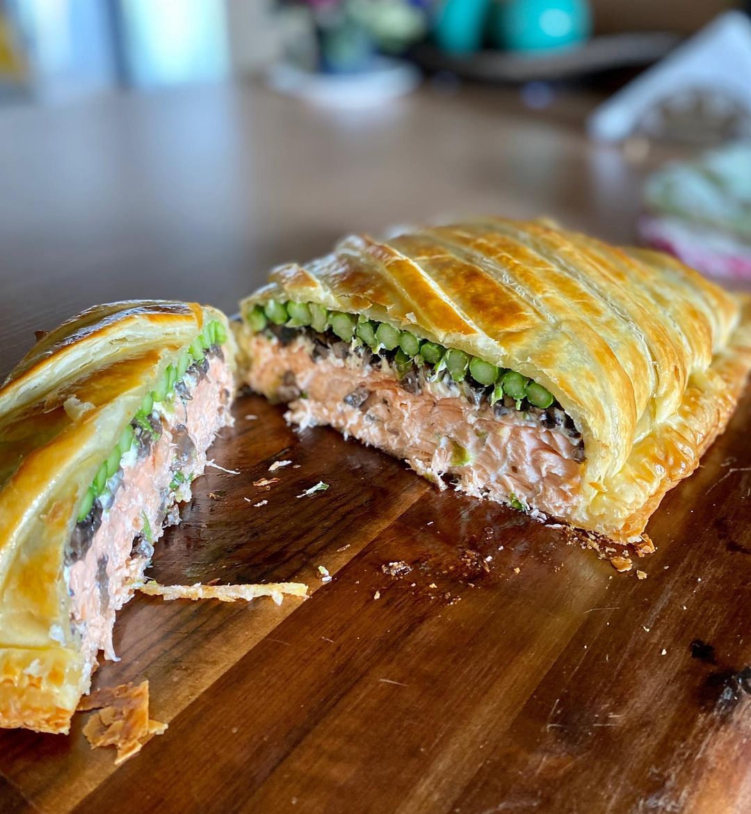 Salmão em massa folhada - Receiteria