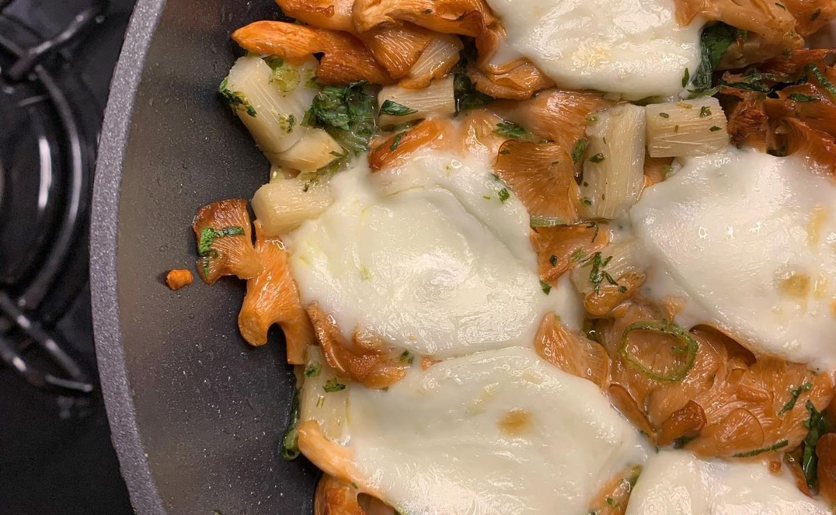 Shimeji rosa com palmito - Receiteria