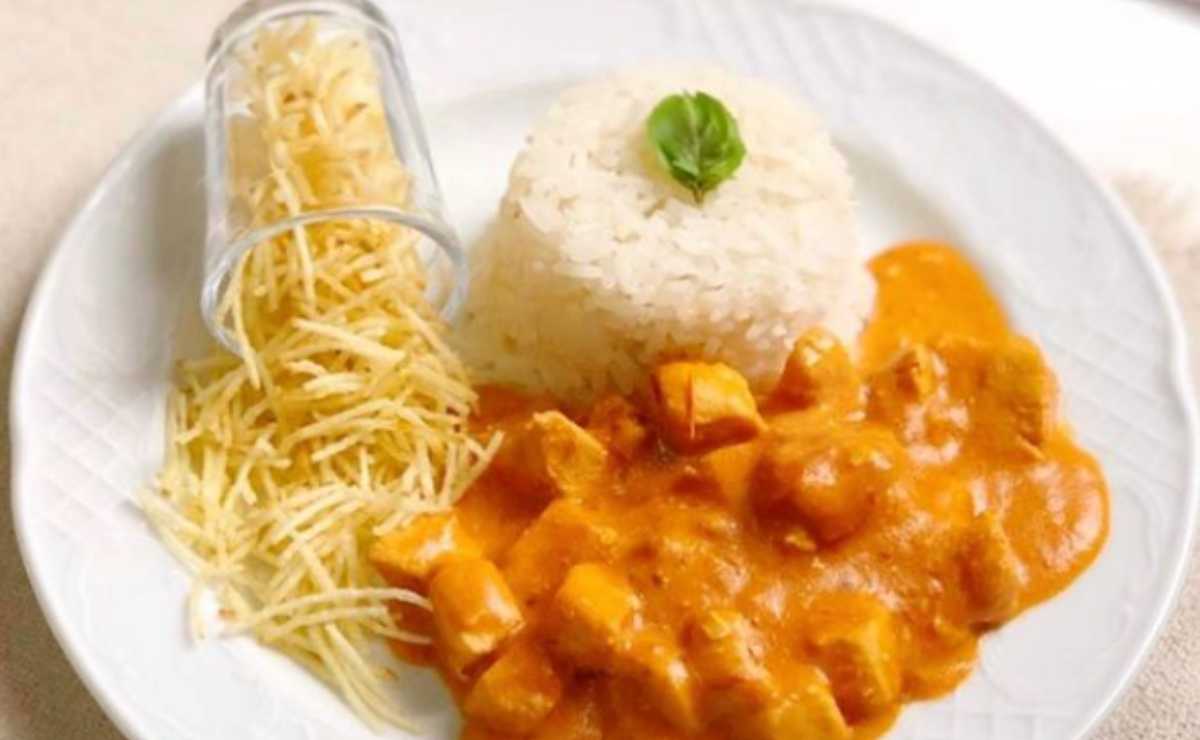 Strogonoff de abóbora com frango - Receiteria