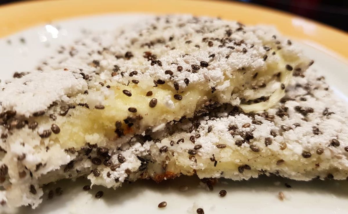 Tapioca com chia e queijo - Receiteria