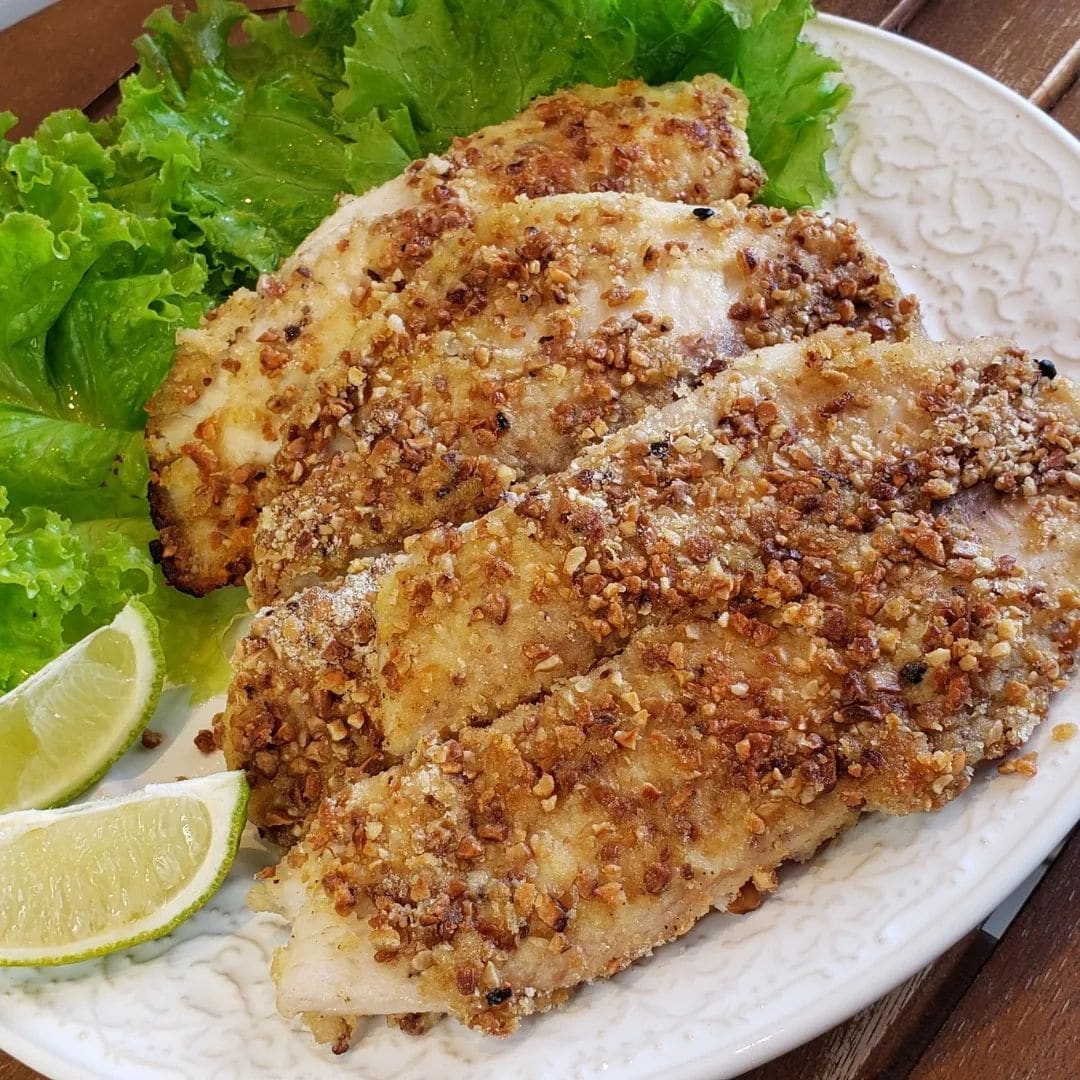 Tilápia com crosta de castanha-de-caju - Receiteria
