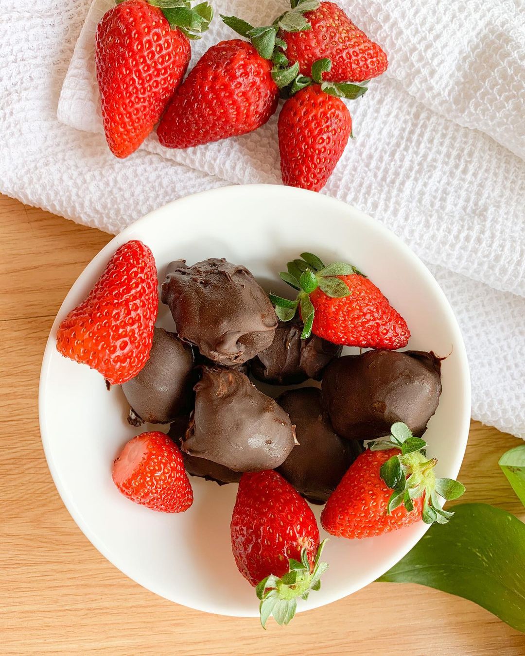 Trufa de morango saudável - Receiteria