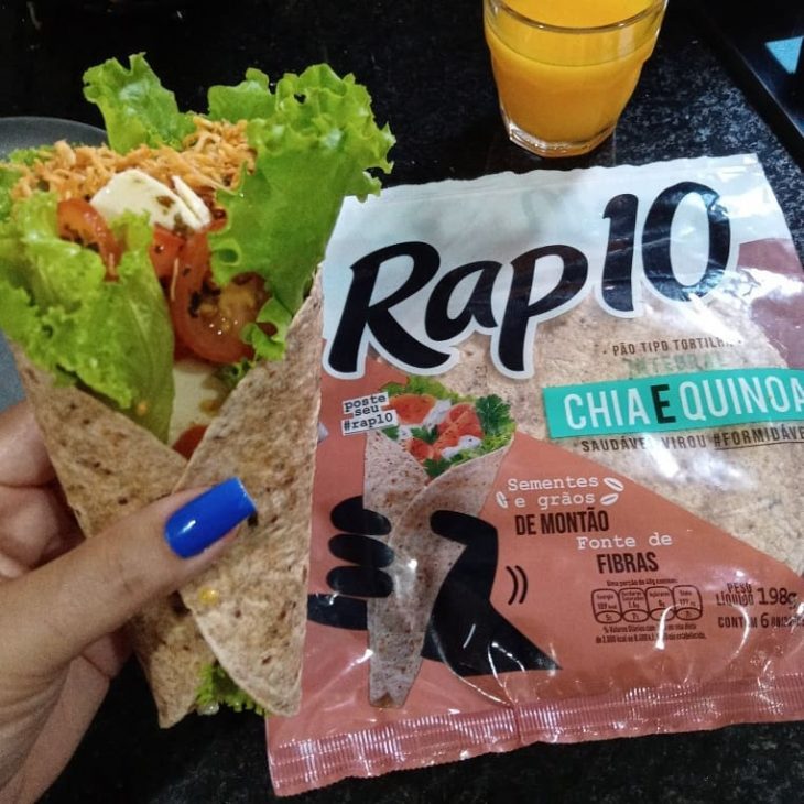 Wrap de frango com Rap10